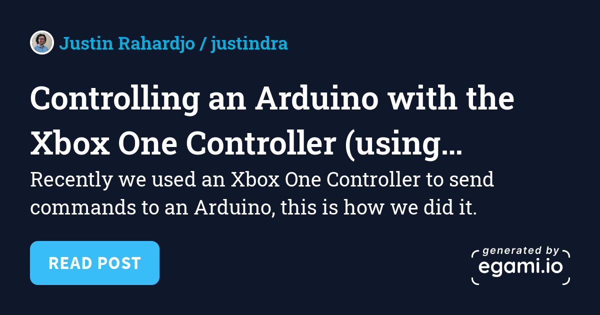Controlling An Arduino With The Xbox One Controller Using Javascript